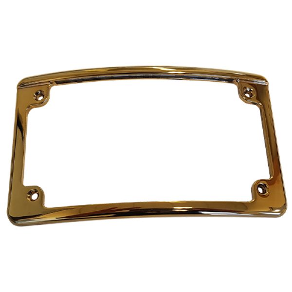 Gold license plate frame - Limited Edition available at Hot Bike