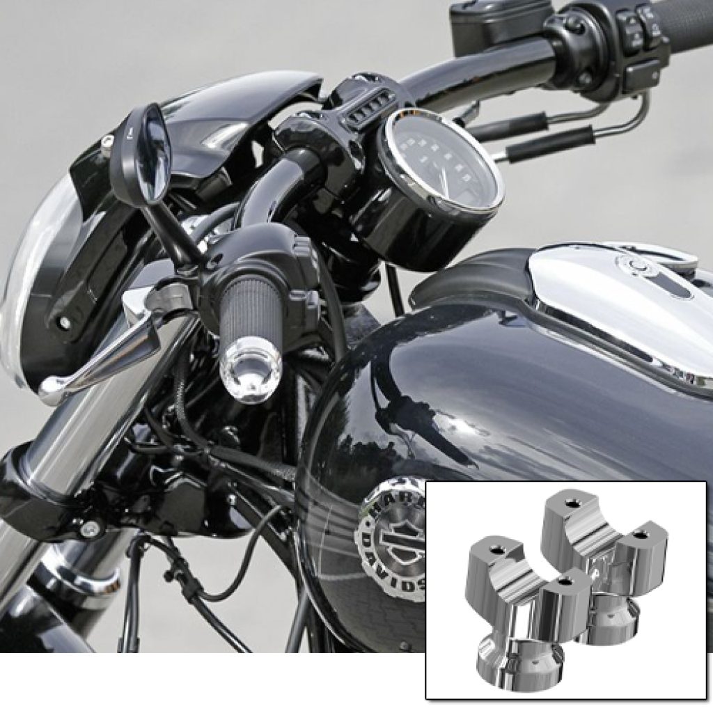 Chrome Flat Riser Kit for FXSB Models – Hot Bike