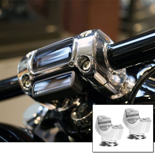 Chrome Flat Riser Kit - by Thunderbike available at Hot Bike
